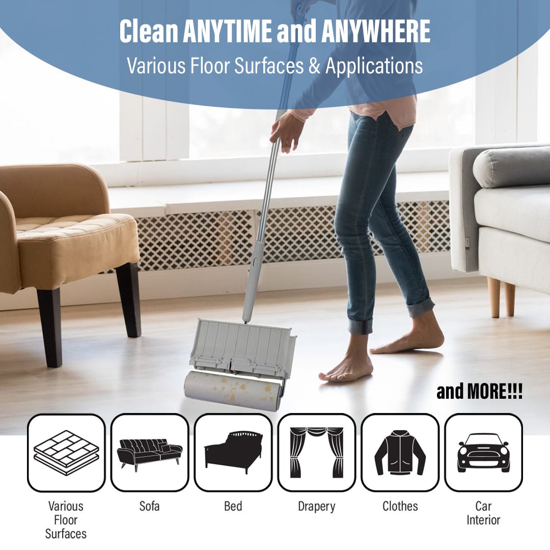 Lint Roller Refills ORDORA Lint Roller 360 Sheets, Sticky Pet Hair Remover For Clothes 6 Rolls ...